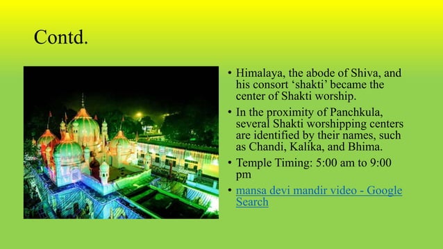 Nine devi temple of Northern India located x | PPTX | Hinduism ...