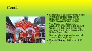Nine devi temple of Northern India located x | PPTX