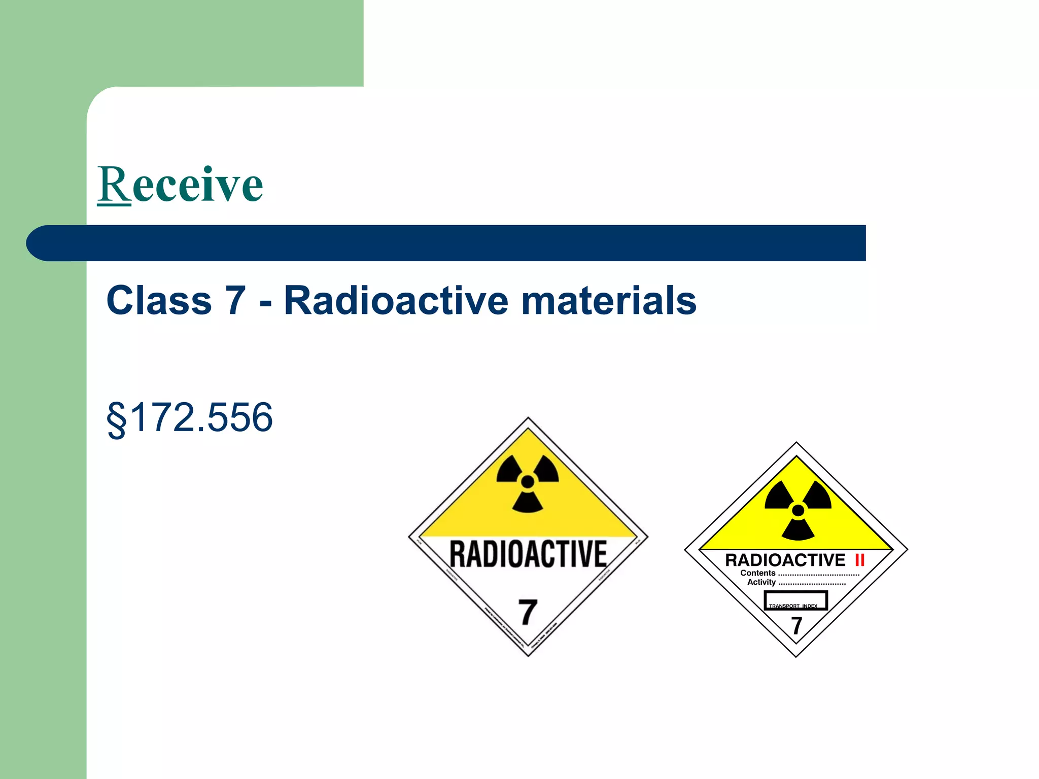 Nine US DOT Hazard Classes | PPT