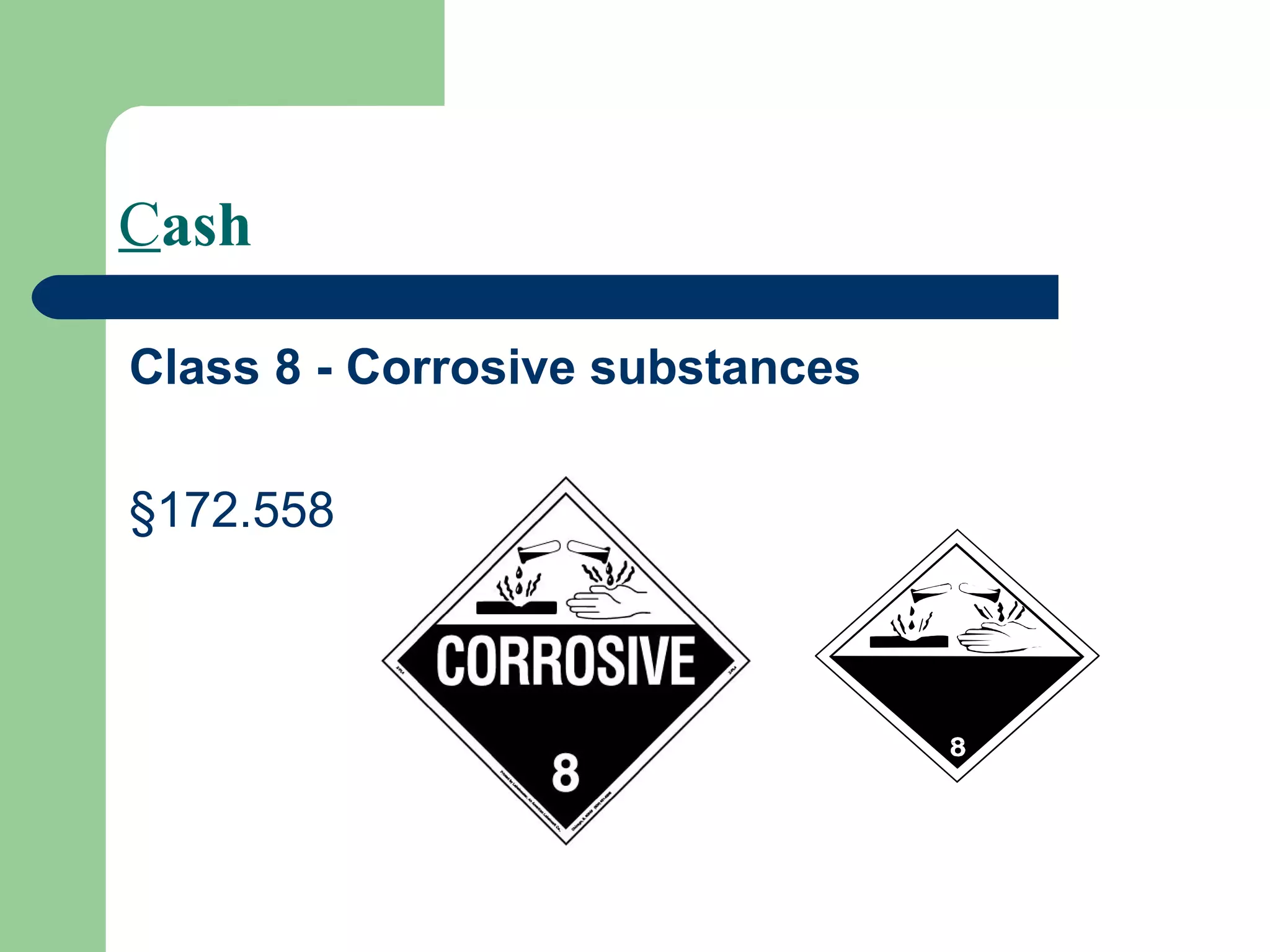 Nine US DOT Hazard Classes | PPT