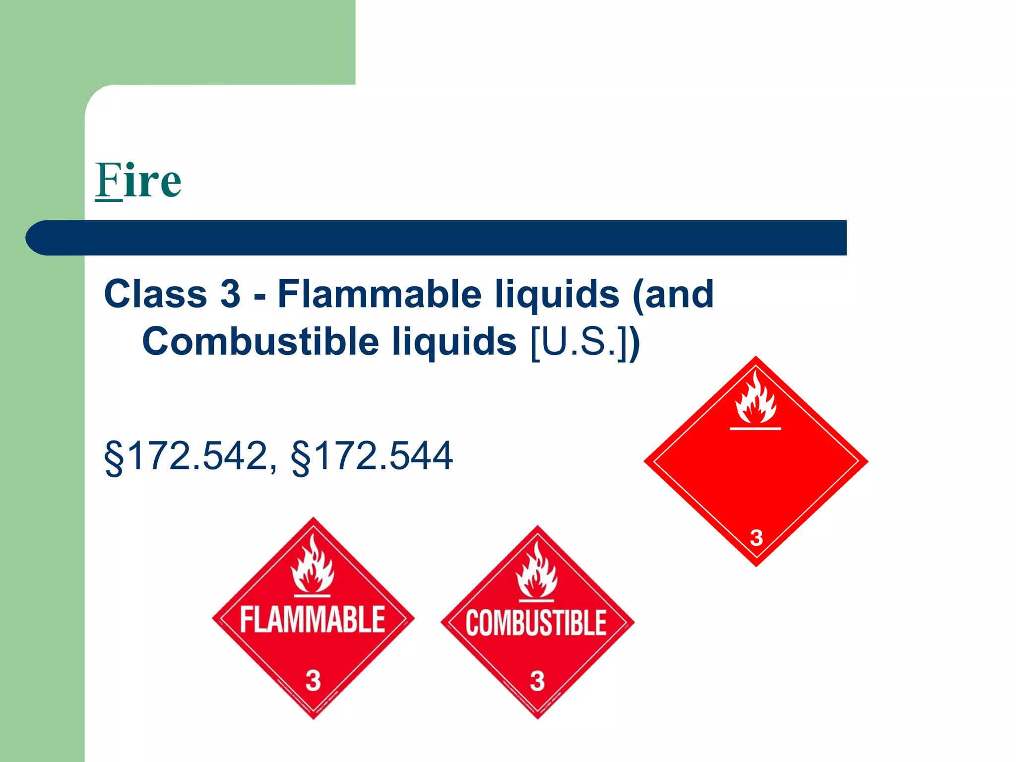 Nine US DOT Hazard Classes | PPT