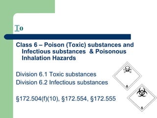Nine US DOT Hazard Classes | PPT