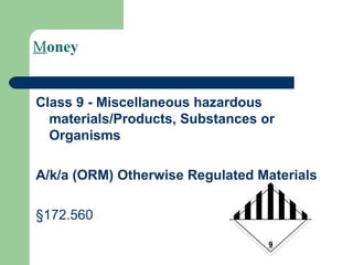 Nine US DOT Hazard Classes | PPT