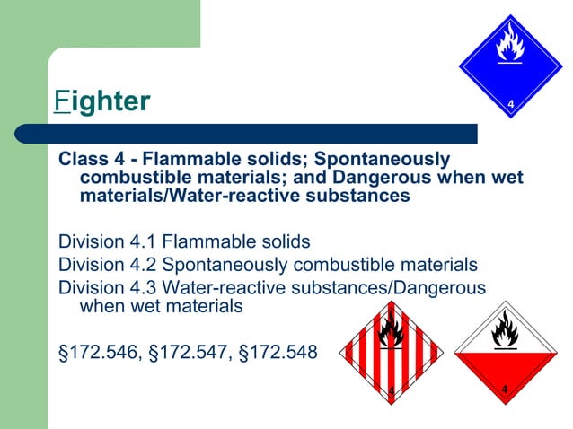 Nine US DOT Hazard Classes | PPT | Chemistry | Science
