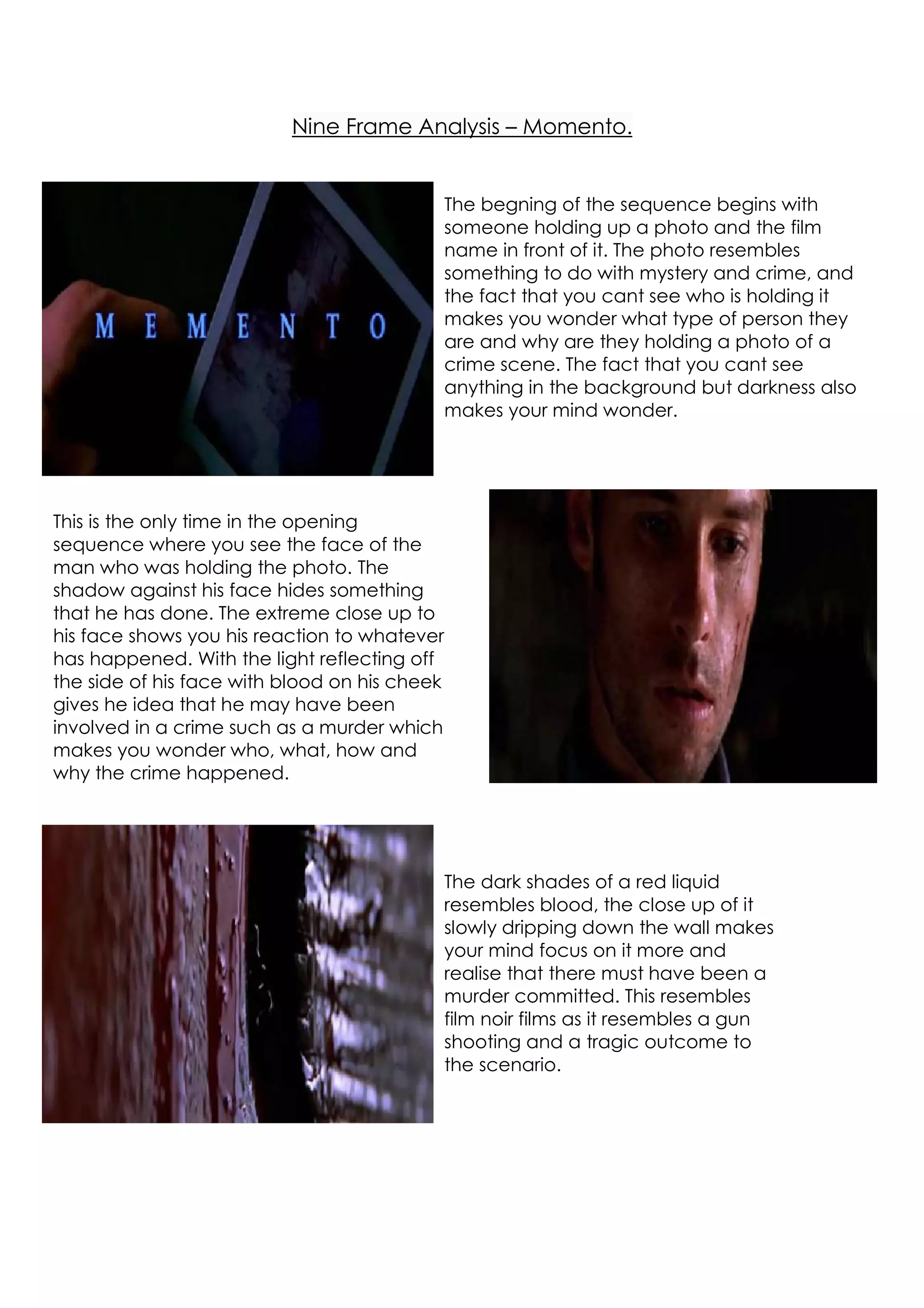 Nine frame analysis – momento | PDF