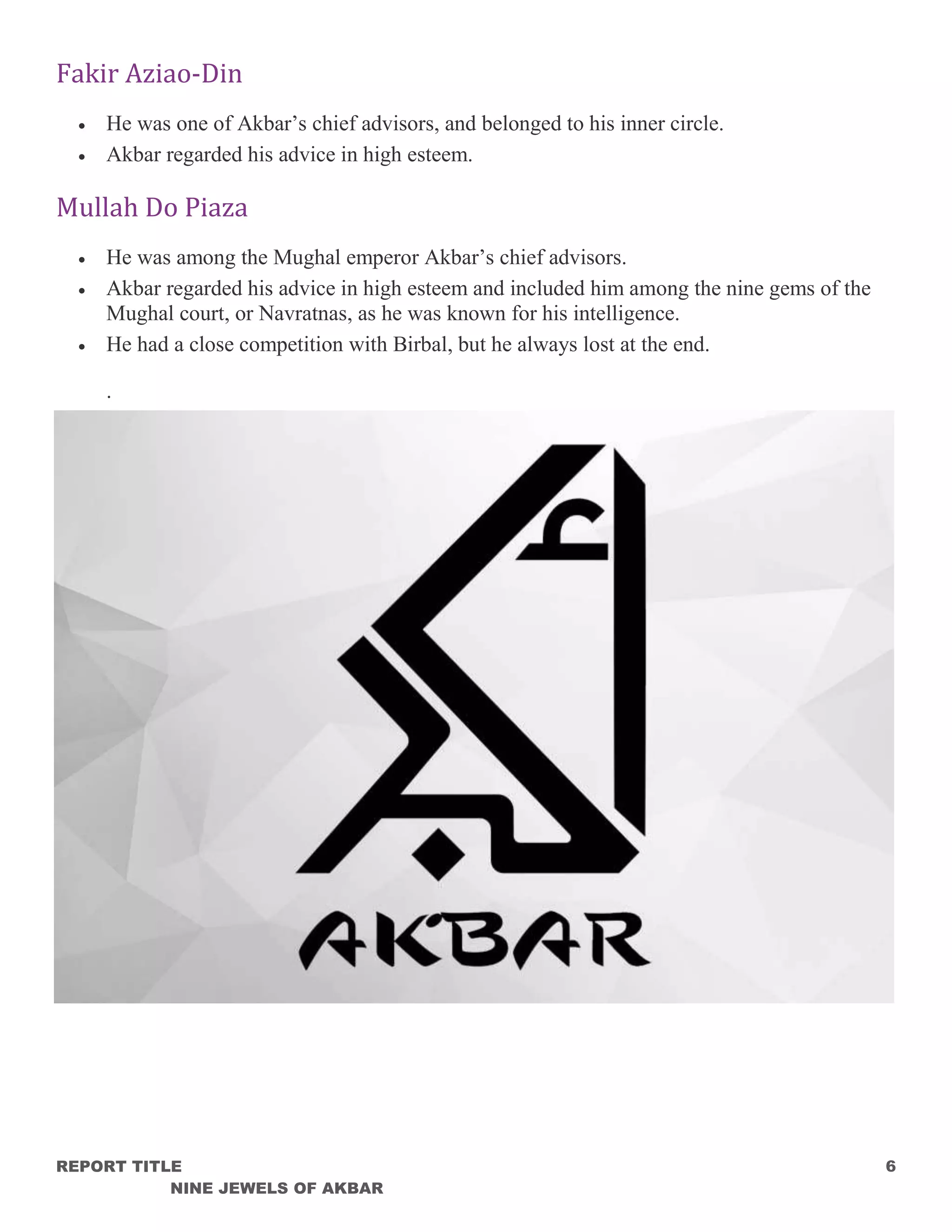 NINE JEWELS OF AKBAR | DOCX