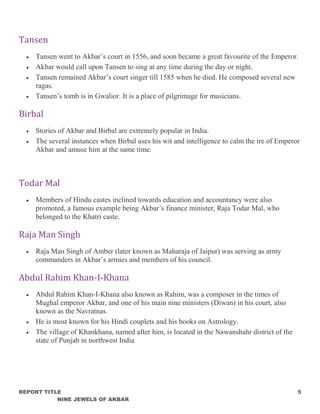 NINE JEWELS OF AKBAR | DOCX