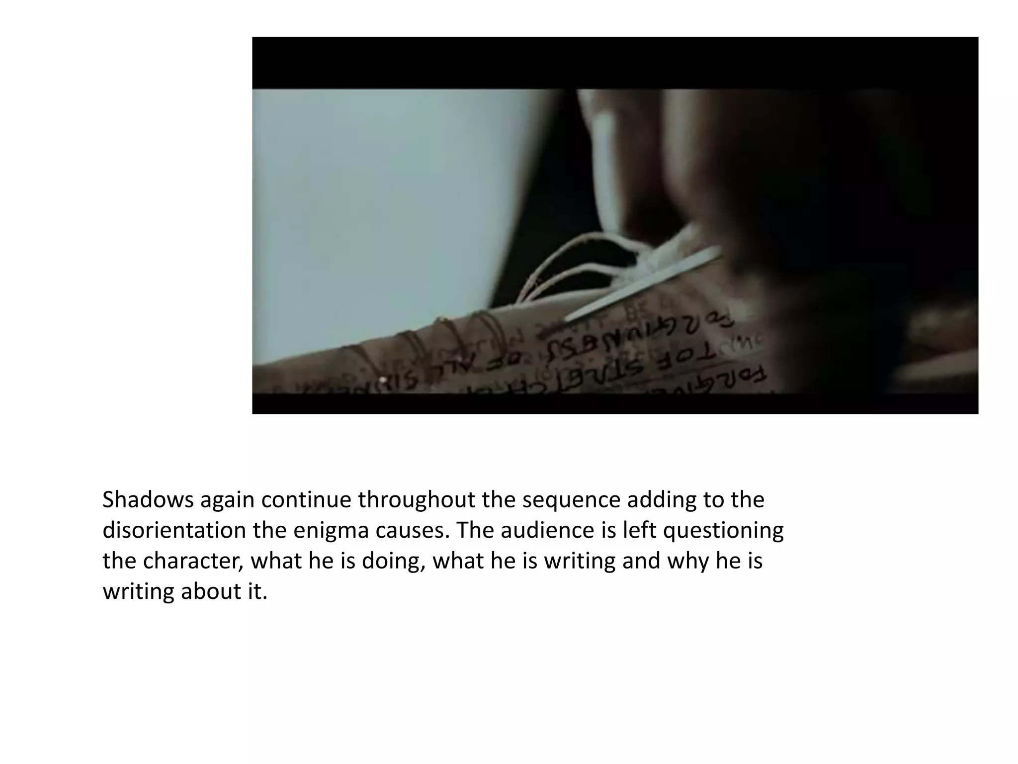 Nine key frames in the se7en opening sequence | PPT