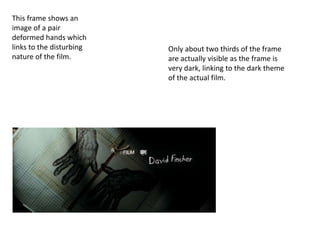 Nine key frames in the se7en opening sequence | PPT