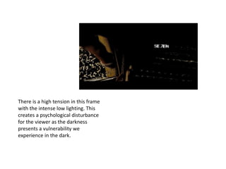 Nine key frames in the se7en opening sequence | PPT