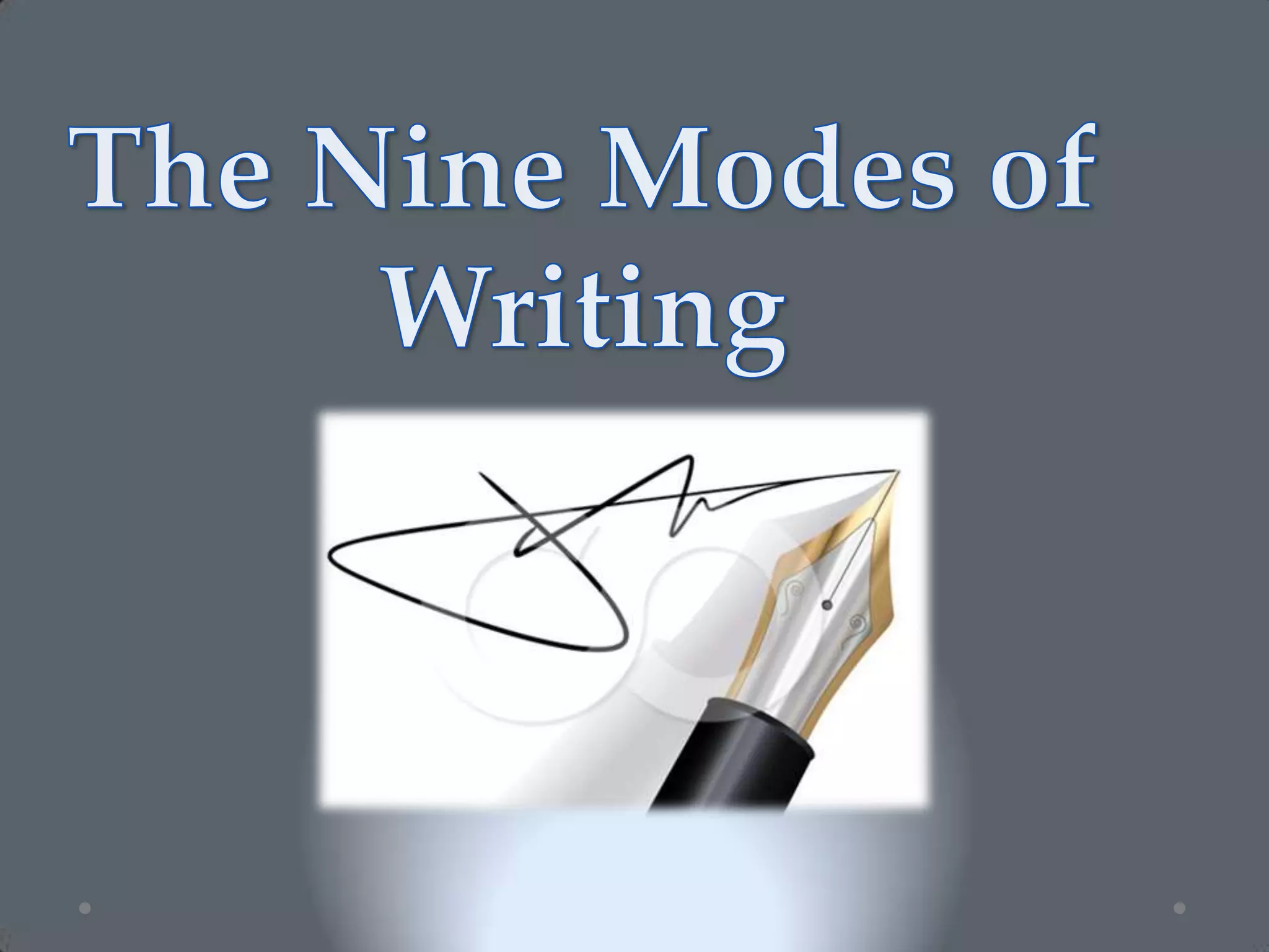 Nine modes of writing | PPTX