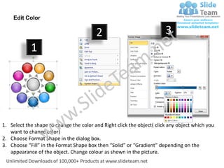 Nine stages diverging factors flow diagram processs and power point ...