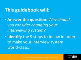 Nine Steps to Making Your Interviewing System World-Class | PDF