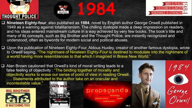 ‘Nineteen Eighty-Four’ Novel by George Orwell - Purpose of Newspeak ...