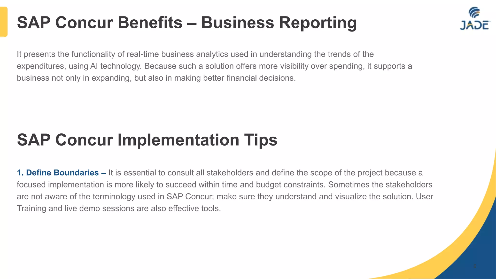 Nine Tips for a Successful SAP Concur Implementation | PPTX