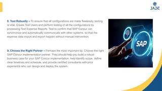 Nine Tips for a Successful SAP Concur Implementation | PPTX