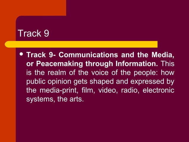 NINE TRACKS IN THE MULTI-TRACK SYSTEM | PPT | Religion & Spirituality