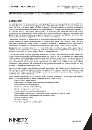 The Omnichannel Insurer - Part 1 of 2 | PDF