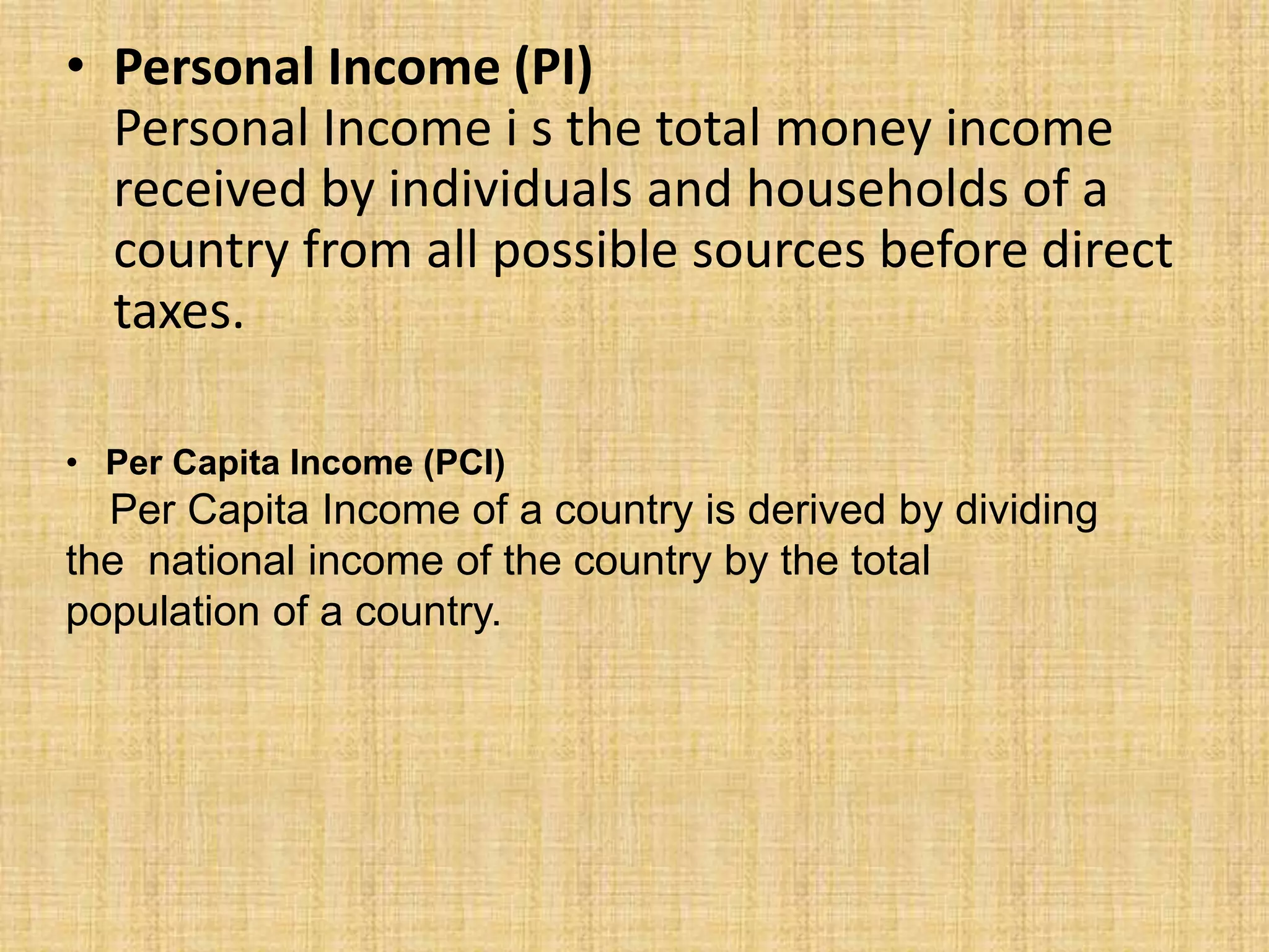 NATIONAL INCOME PPT | PPTX