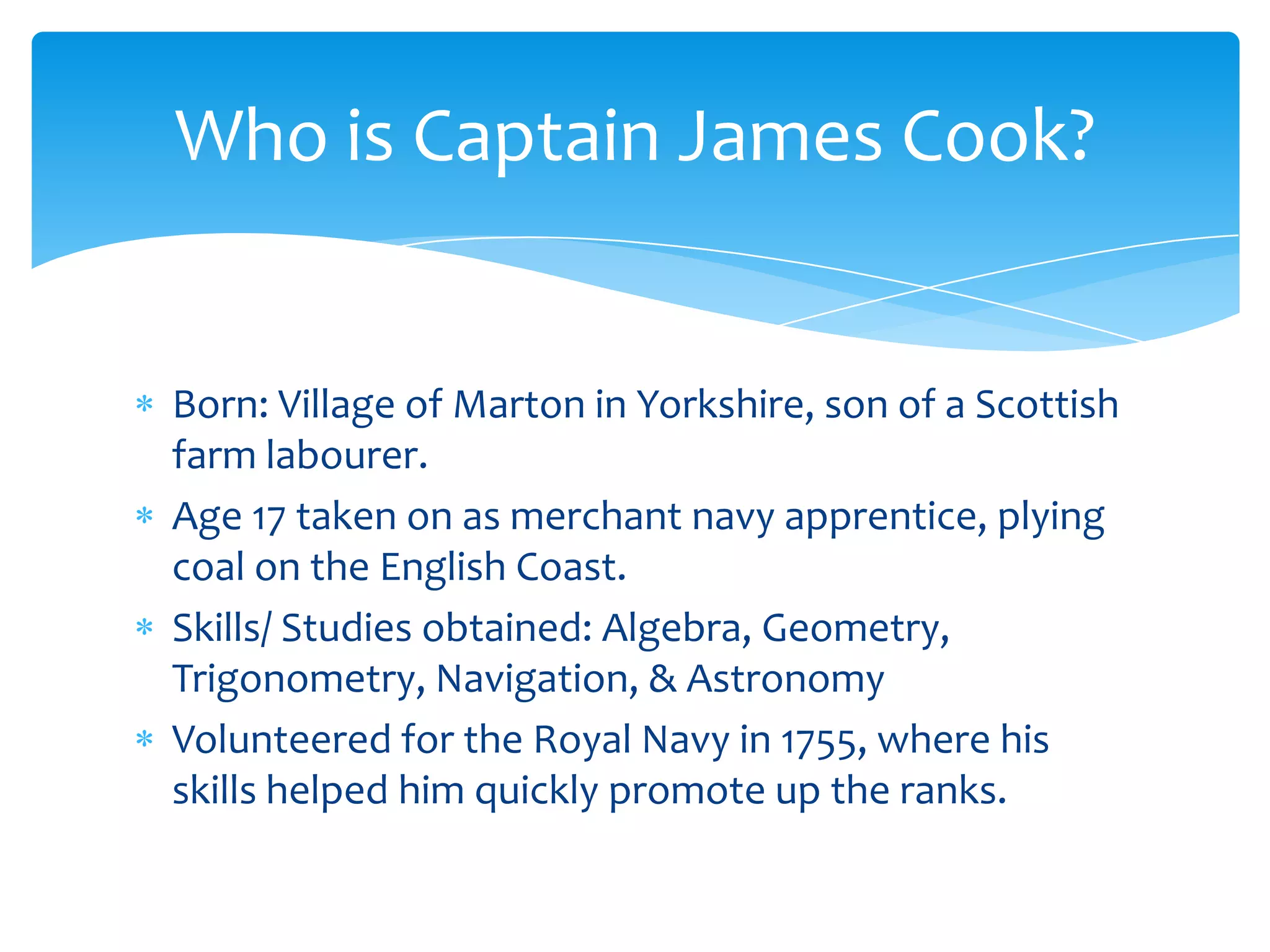 Ning blog 1: Captain James Cook | PPTX