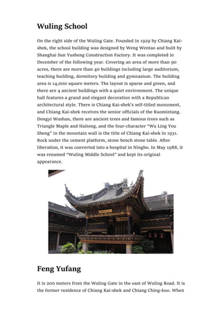 Ningbo xikou tengtou tourist area | PDF