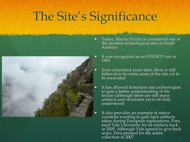 The "Discovery" of Machu Picchu | PPTX | Science