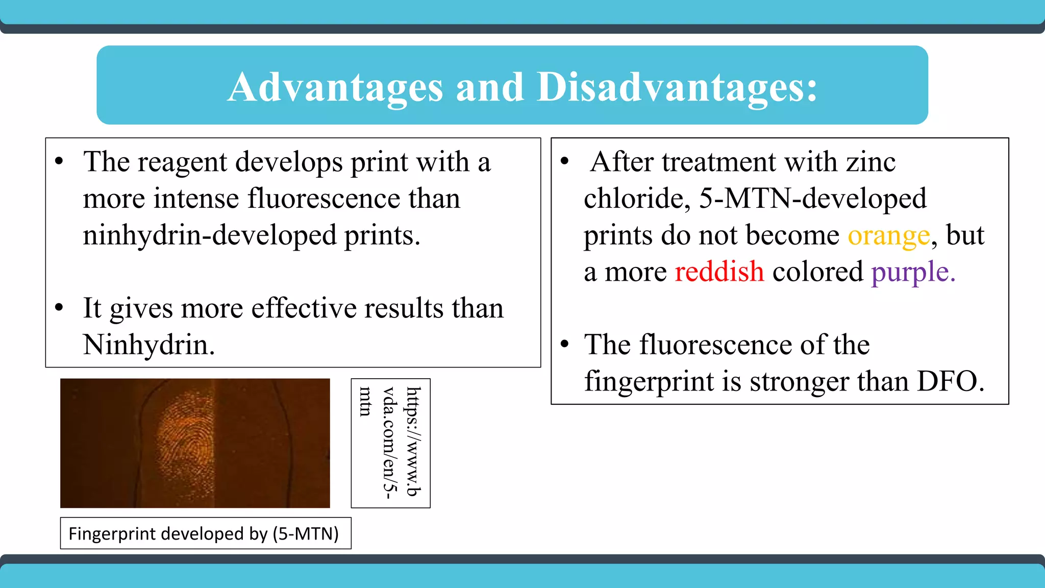 Ninhydrin analogs for development of latent fingerprints | PPT