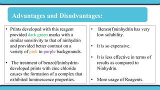 Ninhydrin analogs for development of latent fingerprints | PPT