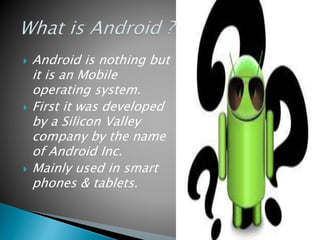 Android ppt | PPTX