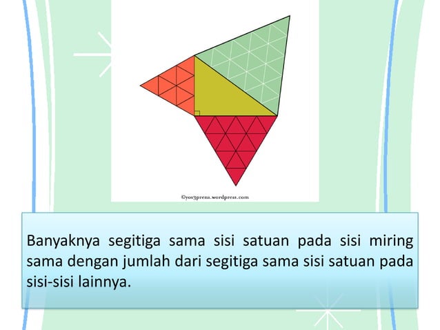 Pembuktian Teorema Pythagoras dengan Segitiga Sama Sisi - PPt | PPTX