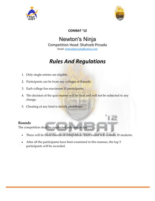 Newton's Ninja - Combat'13 | PDF | Martial Arts | Sports