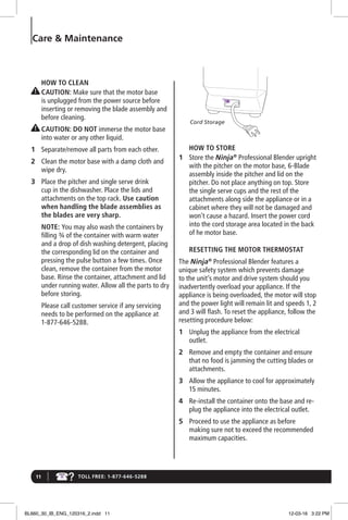 Ninja bl660-users-manual-746333 | PDF