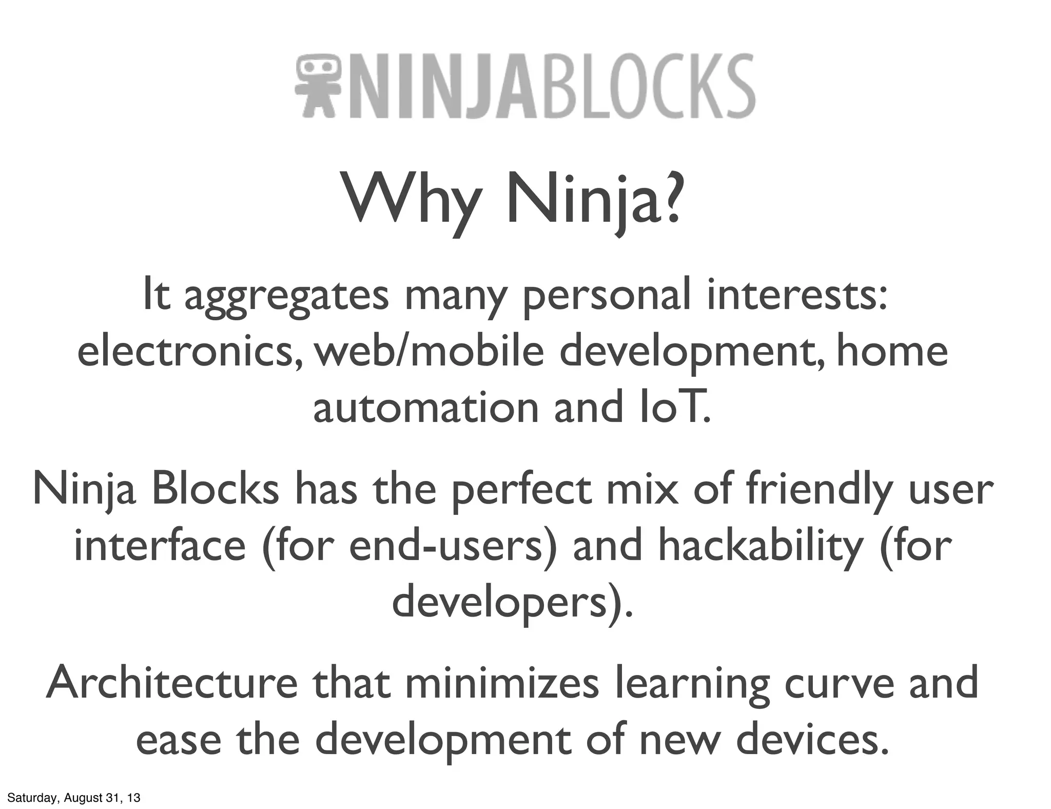 Ninja Blocks Introduction | PDF
