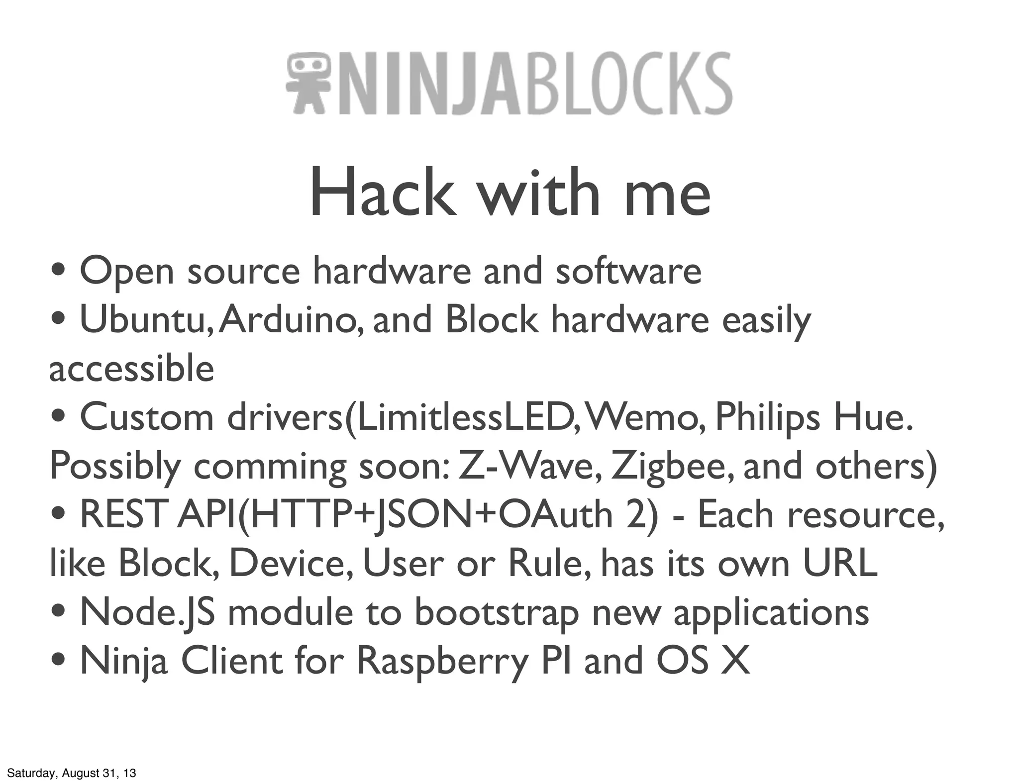 Ninja Blocks Introduction | PDF