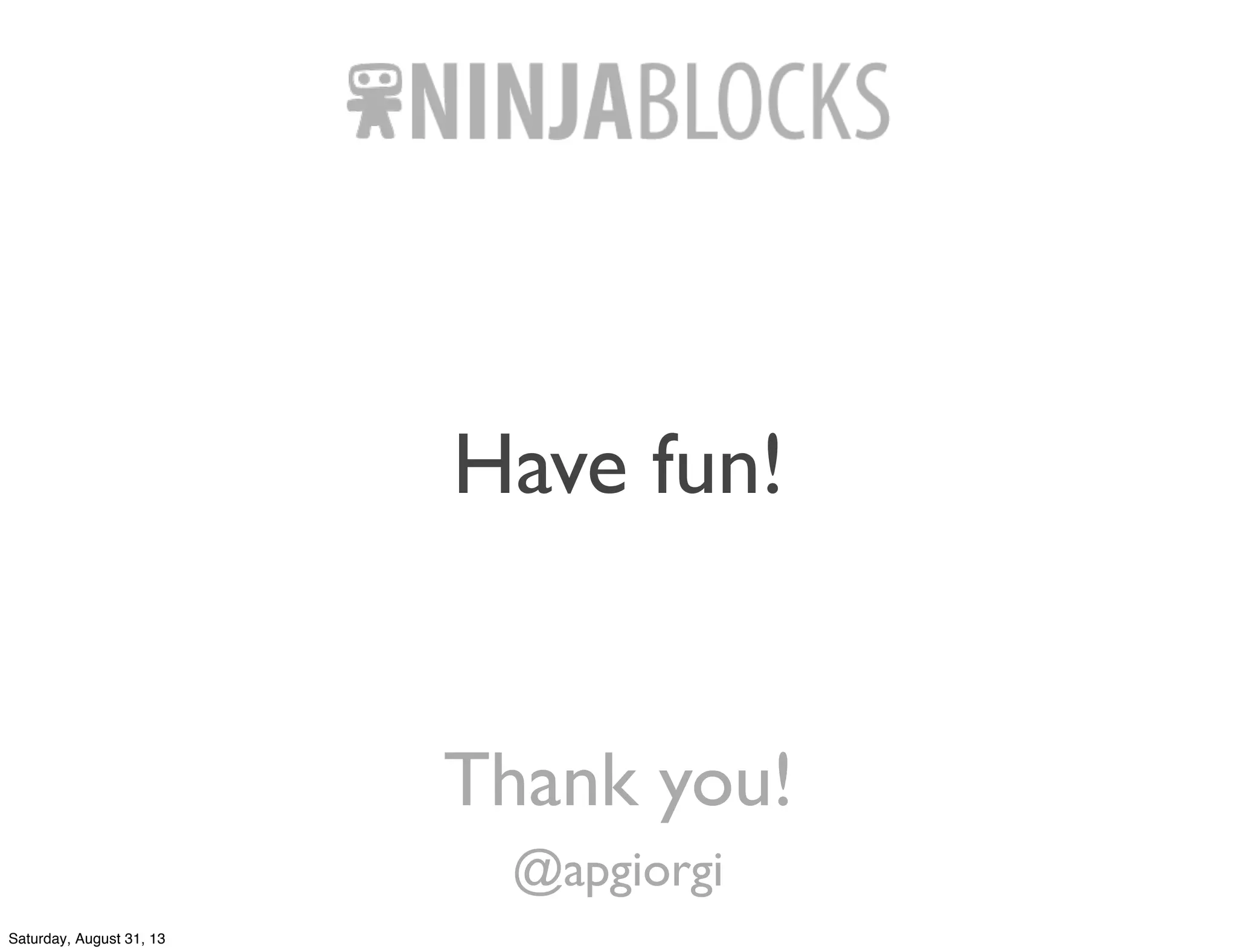 Ninja Blocks Introduction | PDF