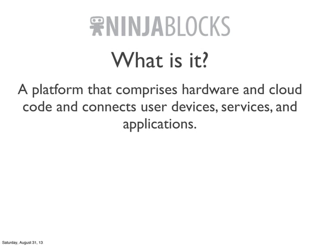 Ninja Blocks Introduction | PDF | Computing | Technology & Computing