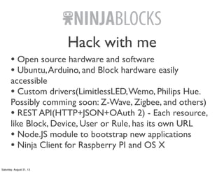 Ninja Blocks Introduction | PDF