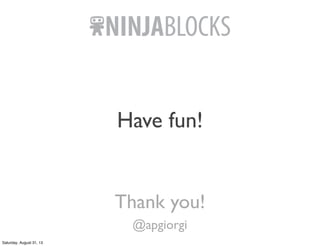 Ninja Blocks Introduction | PDF