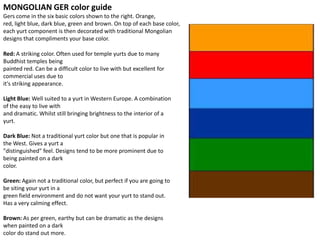 RESEARCH ON MONGOLIAN GER | PPTX