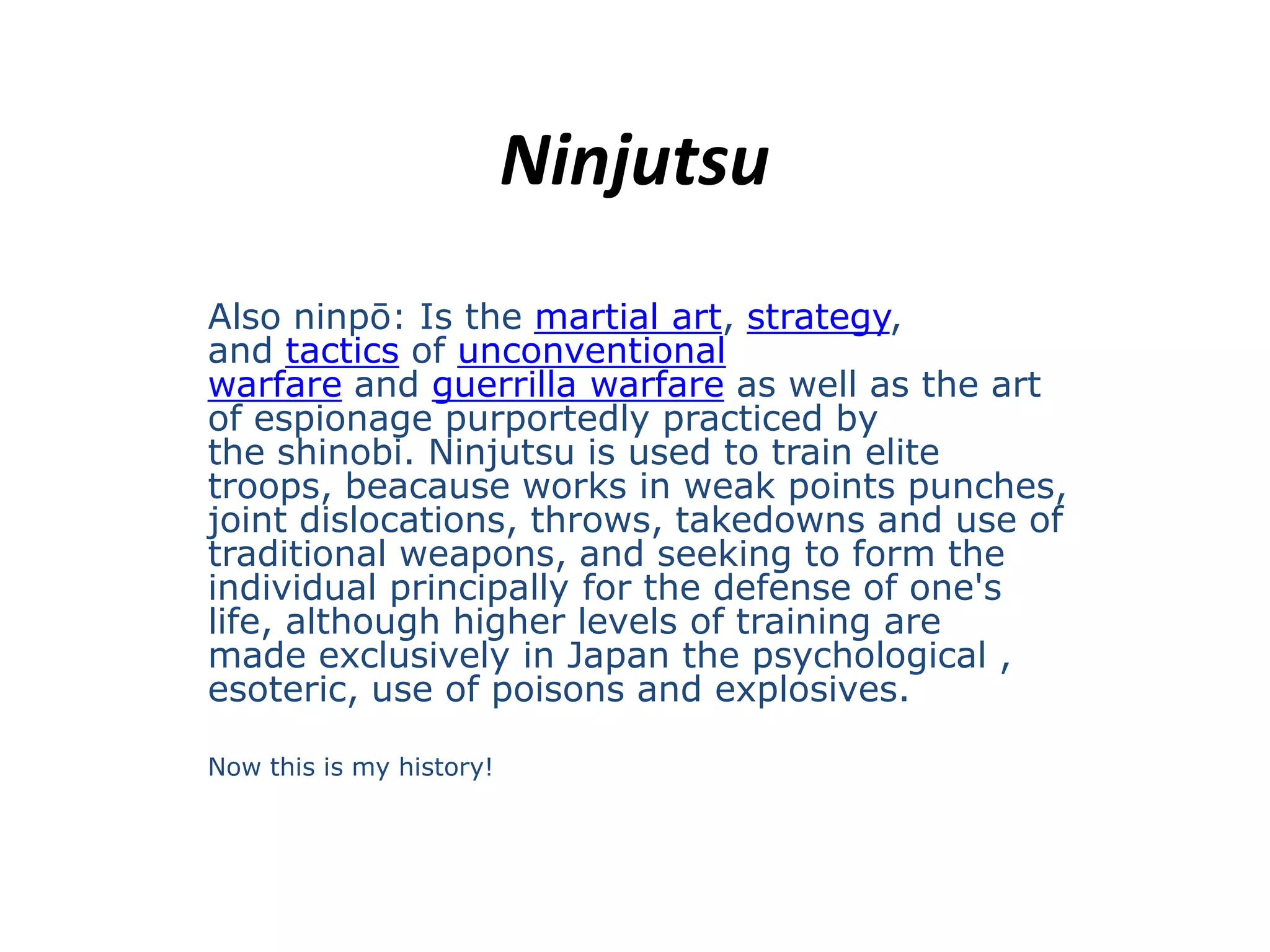 Ninjutsu | PPTX