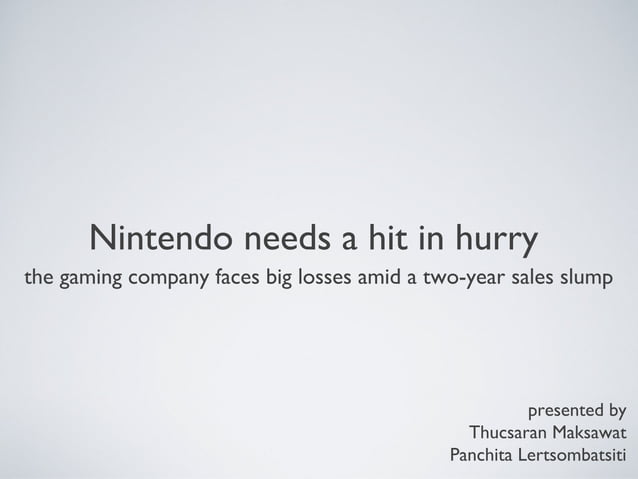 Nintendo Presentation | PPT