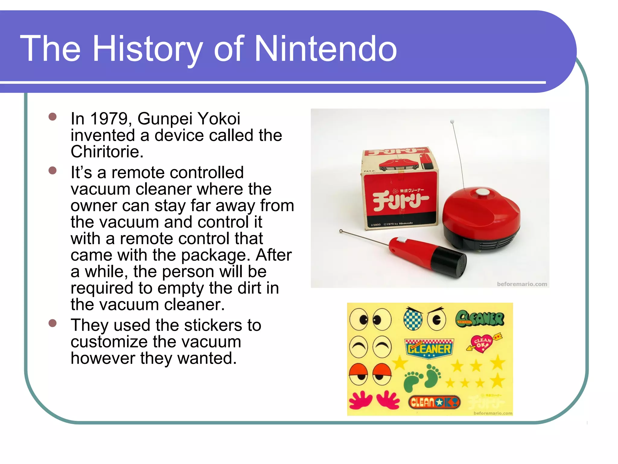 The History of Nintendo (completed) | PPT