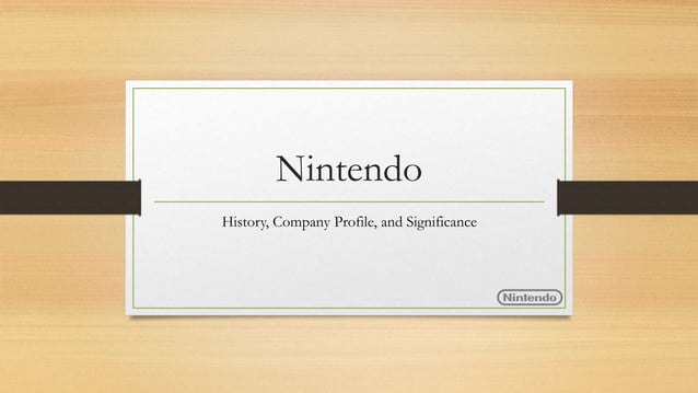 Nintendo presentation | PPTX | Home Entertainment Systems | Consumer ...