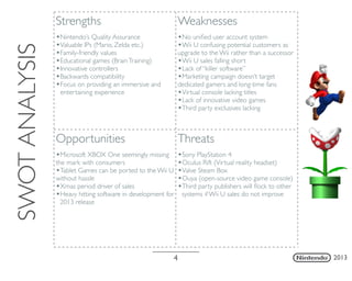 Nintendo Strategic Recommendation | PDF