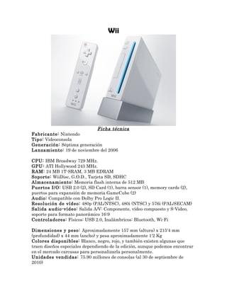 Nintendo wii | DOC
