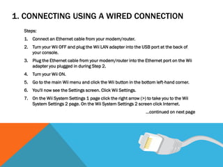 Nintendo wii internet connection setup | PDF