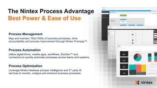Nintex 3.0 Introduction | PPTX | Computer Software and Applications | Computing