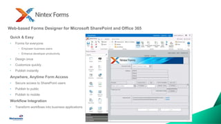 Introduction to Nintex - Building SharePoint/O365 Forms and Workflows | PPT