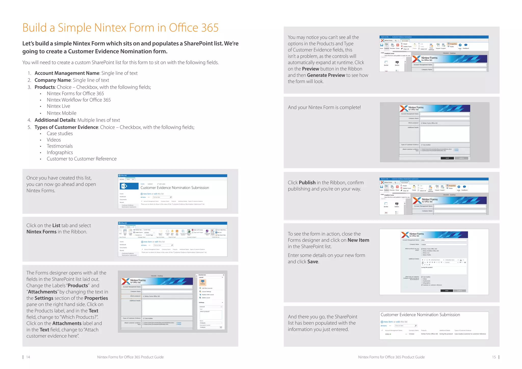 Nintex Forms for SharePoint Online and Office 365 - From Atidan | PDF