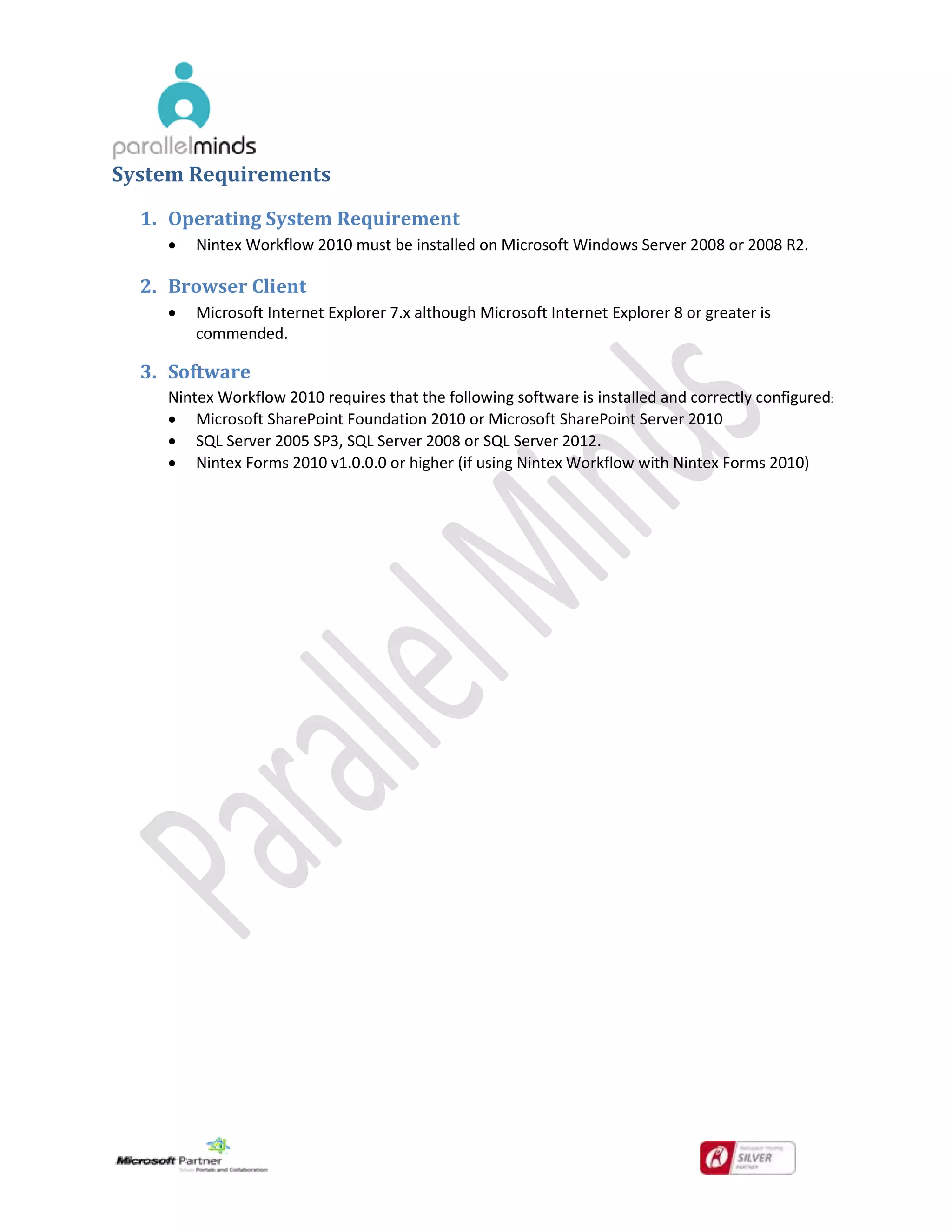 Nintex installation guide | PDF | Databases | Computer Software and Applications